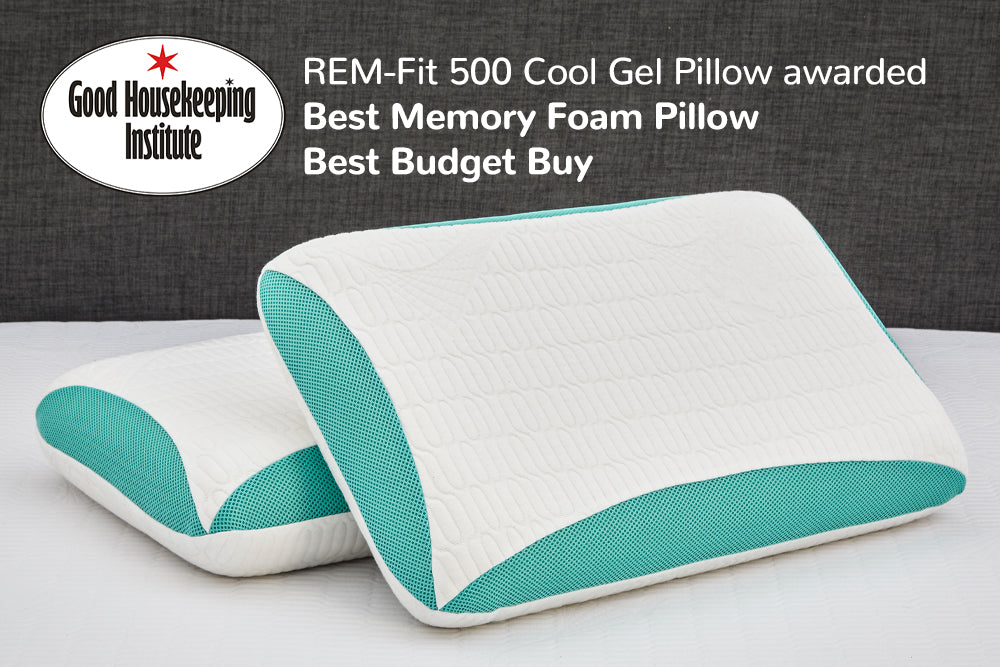 REM-Fit 500 Cool Gel Pillow awarded 'Best Memory Foam Pillow' and 'Bes ...
